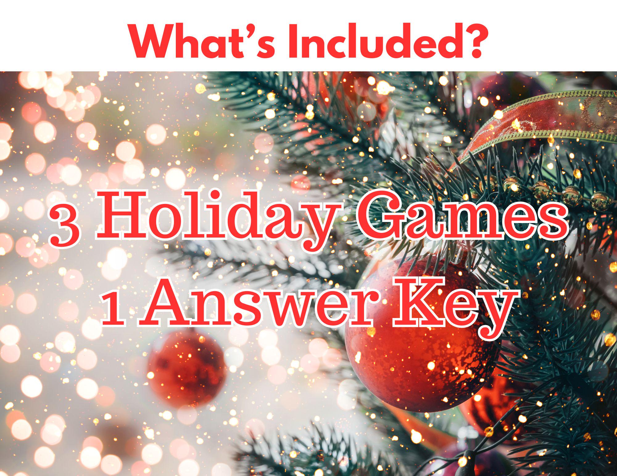 Christmas Game Bundle ICEBREAKERS for Holiday Parties. Digital Download ...