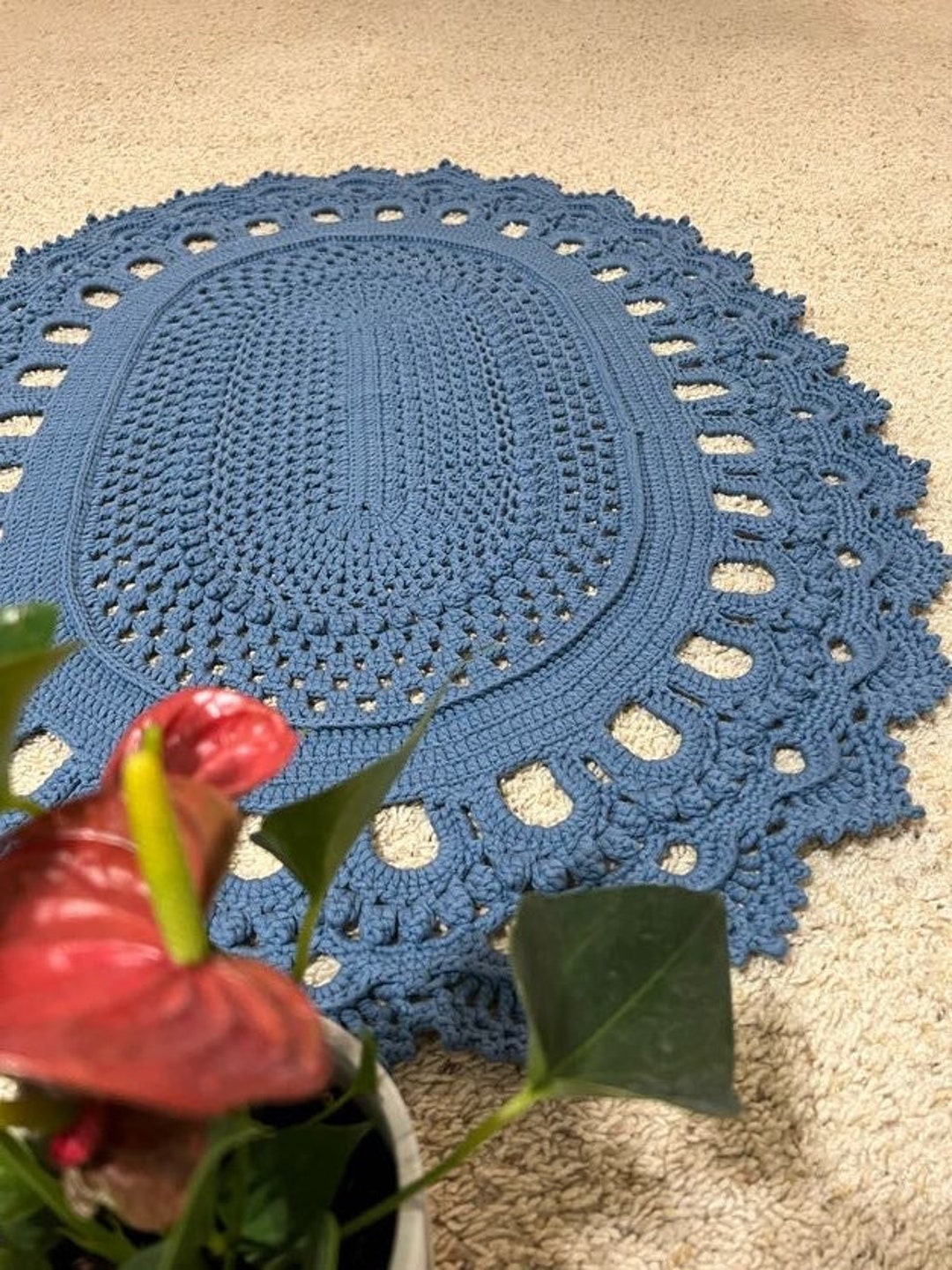 Handmade Crocheted Rug - Etsy