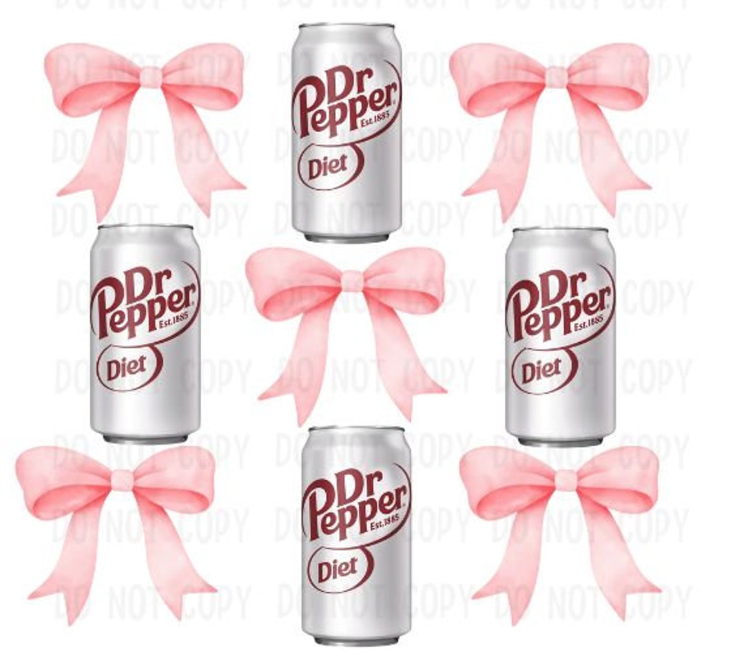 Preppy Coquette Bow Diet Dr. Pepper PNG Instant Digital Download - Etsy