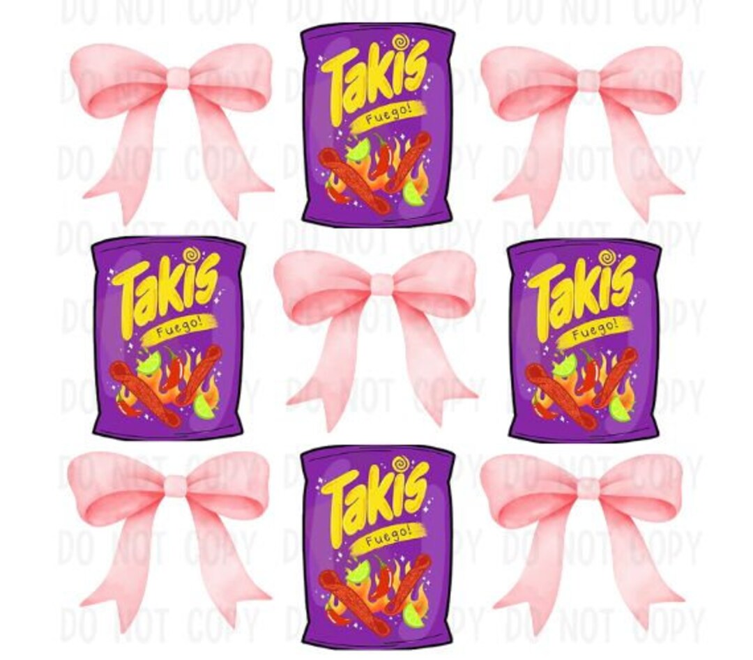Preppy Coquette Bows Taki Hot Chips PNG Instant Digital Download - Etsy