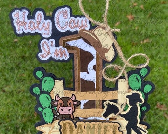 Holy Cow Birthday Cake Topper - Etsy
