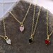 Red Heart Necklace, Red Heart Pendant, Gold Heart Necklace, Tiny Red ...