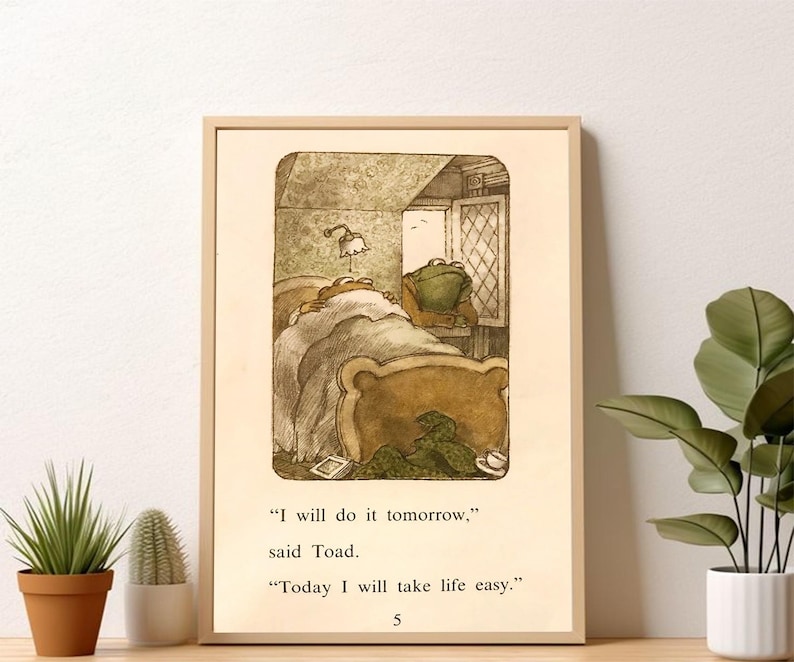 Frog and Toad I Will Do Tomorrow Poster - Etsy