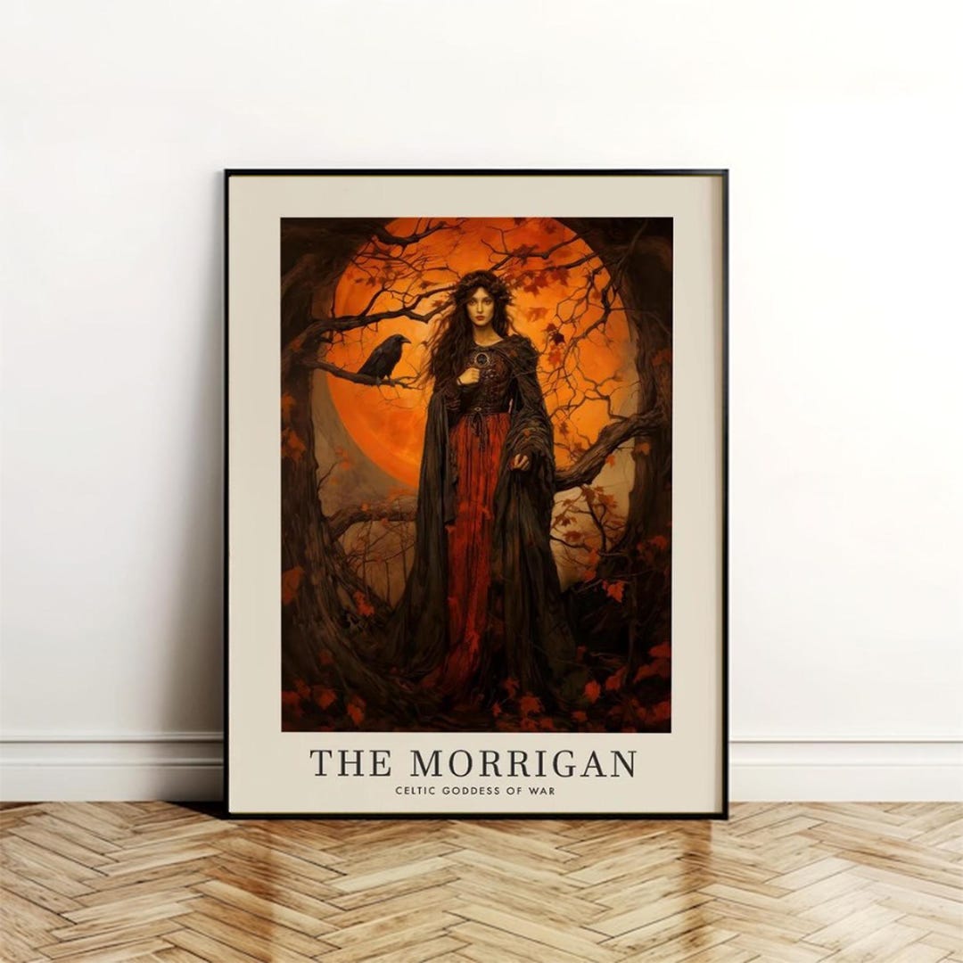 The Morrigan Goddess of War, Celtic Mythology, Irish Mythology Wall Art ...