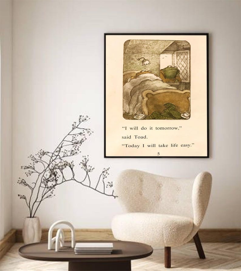 Frog and Toad I Will Do Tomorrow Poster - Etsy