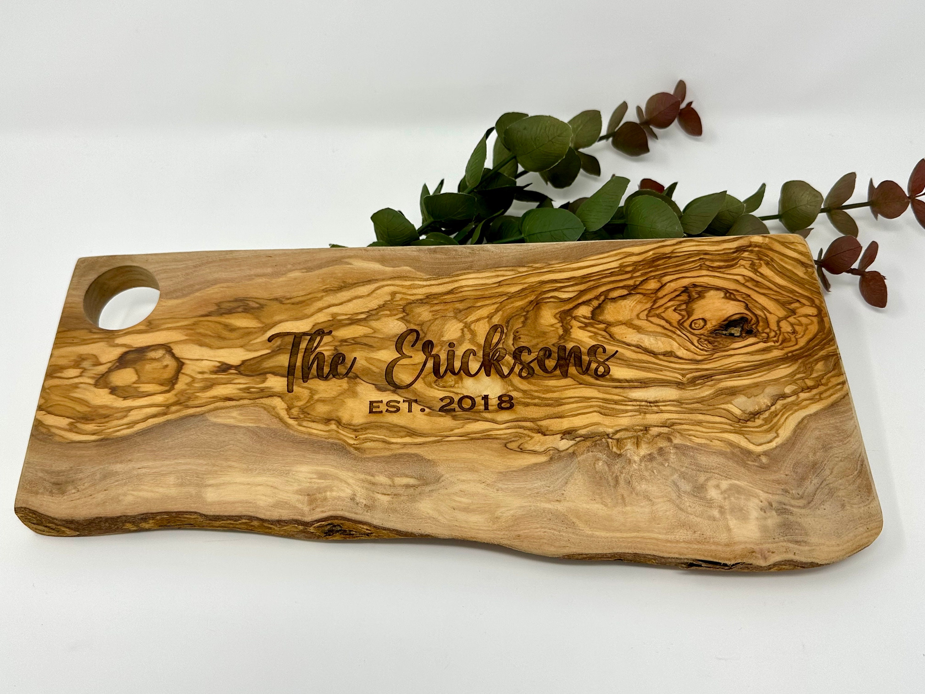 Personalized Custom Wood Cutting Board, Live Edge Cutting Board, 5 Year ...