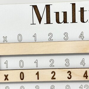 Multiplication Chart, Math Board, Homeschool Math, Wood Math Board ...