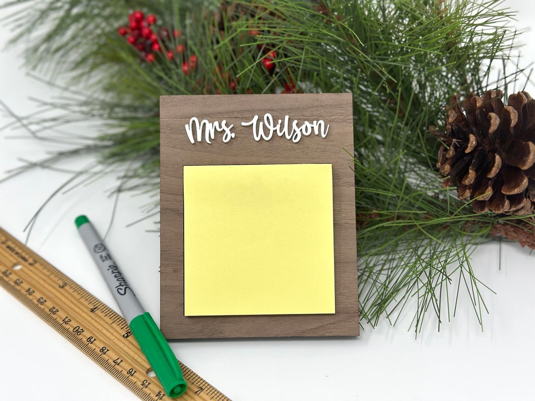 Personalized Sticky Notepad Holder, Teacher Christmas Gift, Gift From ...