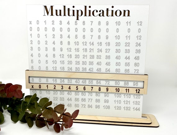 Multiplication Chart Math Board Homeschool Math Wood Math - Etsy