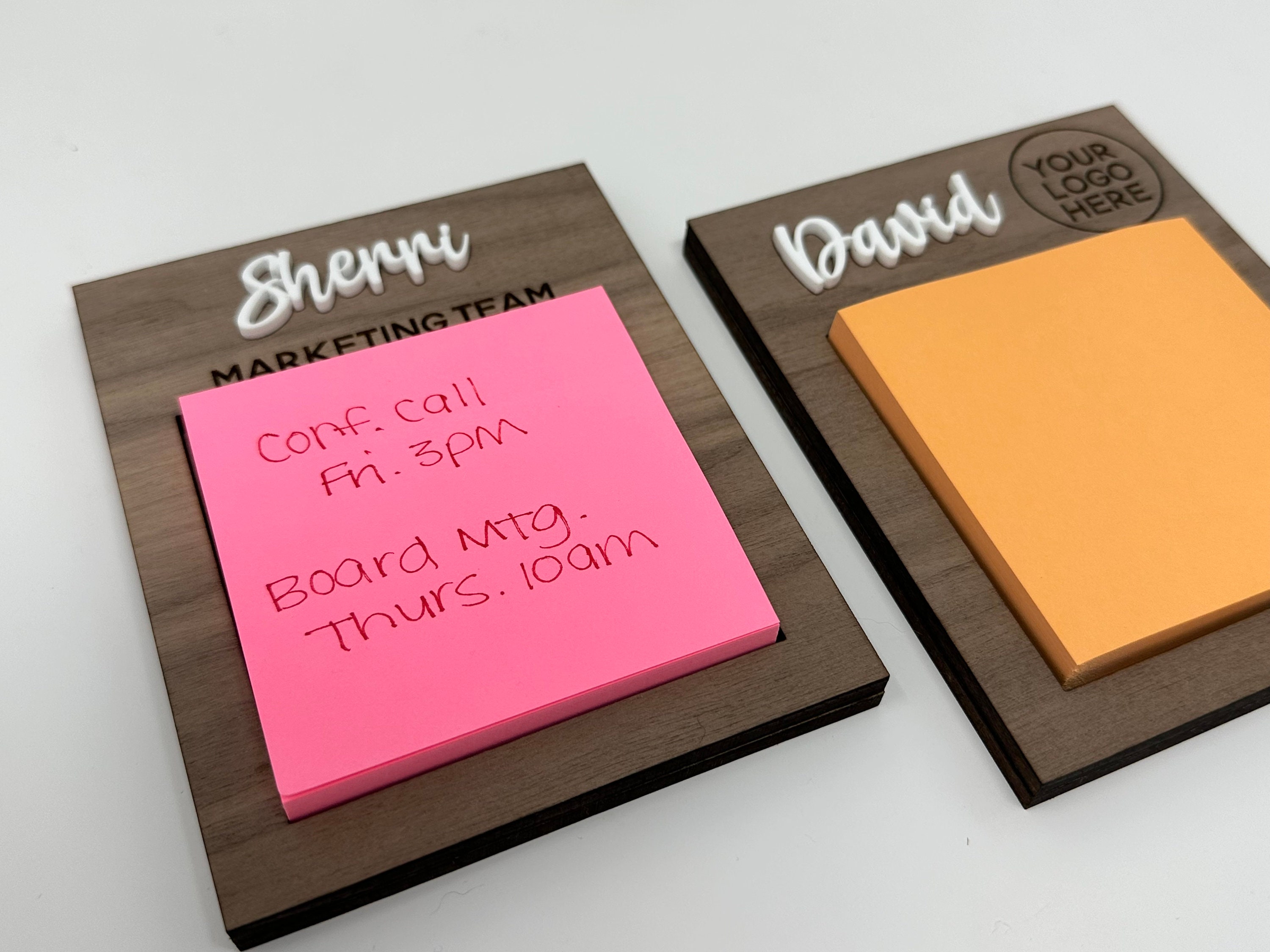 Personalized Sticky Notepad Holder, Corporate Gift for Employees ...