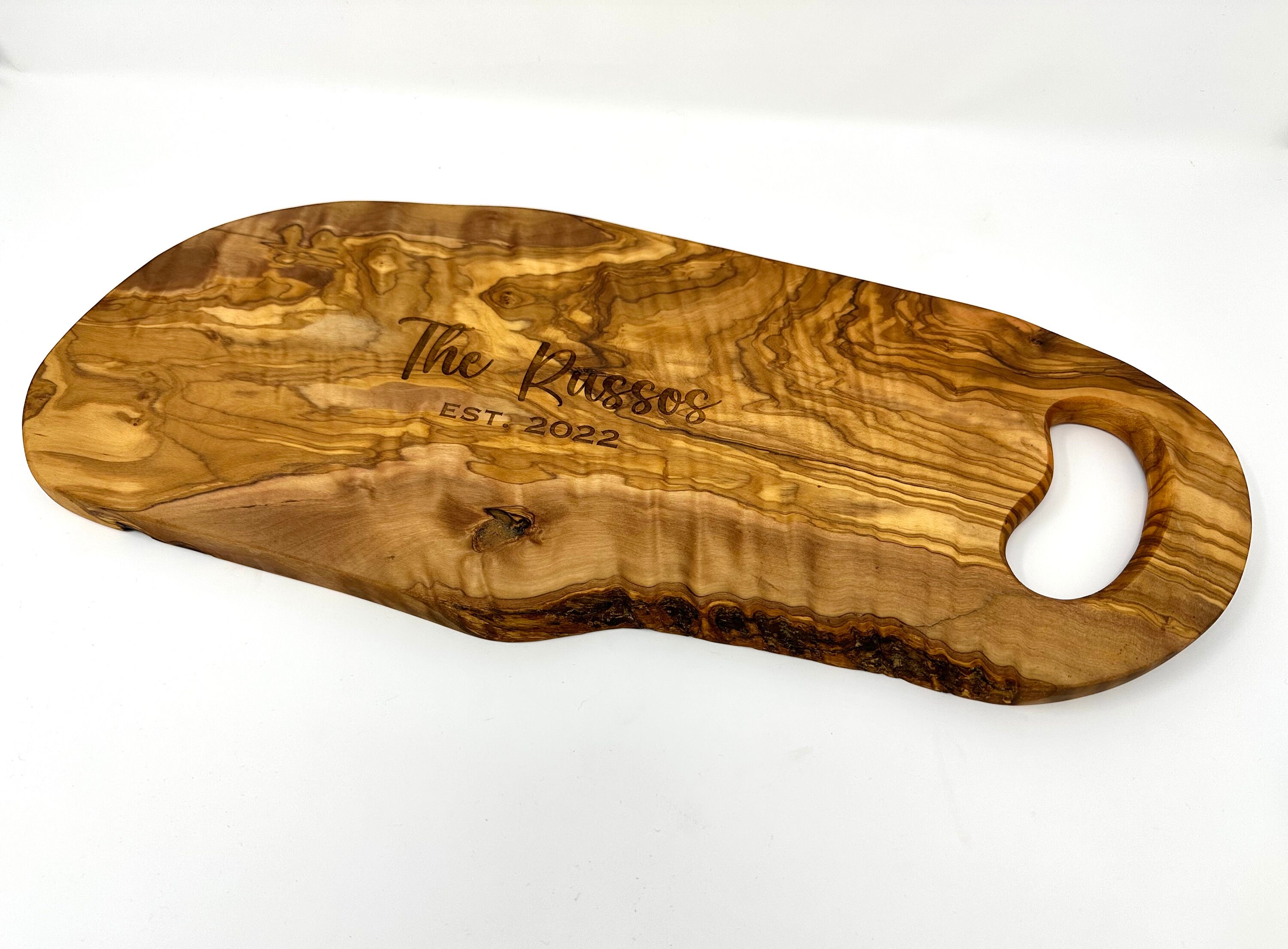 Large Personalized Custom Wood Cutting Board Live Edge - Etsy
