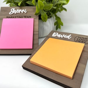 Personalized Sticky Notepad Holder, Corporate Gift for Employees ...