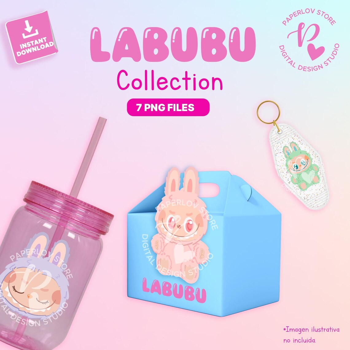 Clip art Labubus Collection PNG Ilustraciones labubu - Etsy México