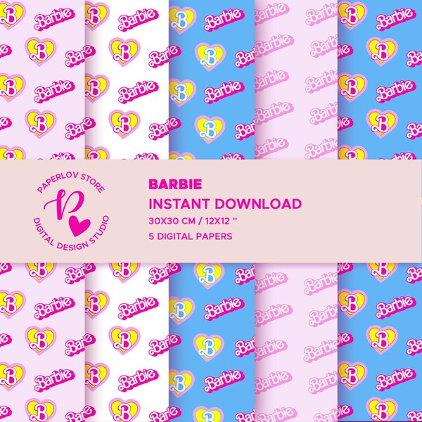 Barbie Birthday Wrapping Paper - Etsy