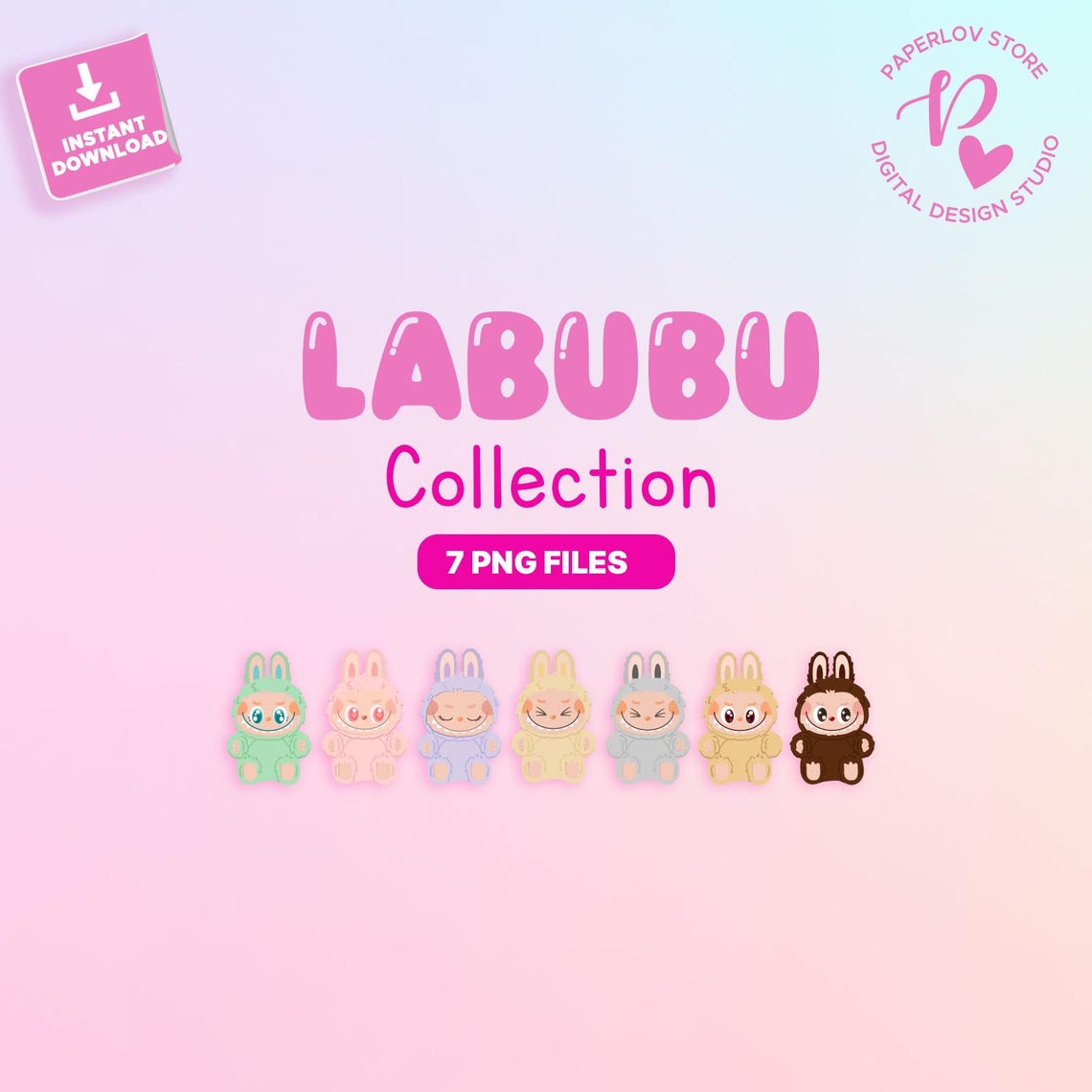 Clip art Labubus Collection PNG Ilustraciones labubu - Etsy México