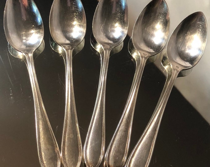 Set of 5 Antique Silver Plated Demitasse Spoons Oneida Community Plate ...