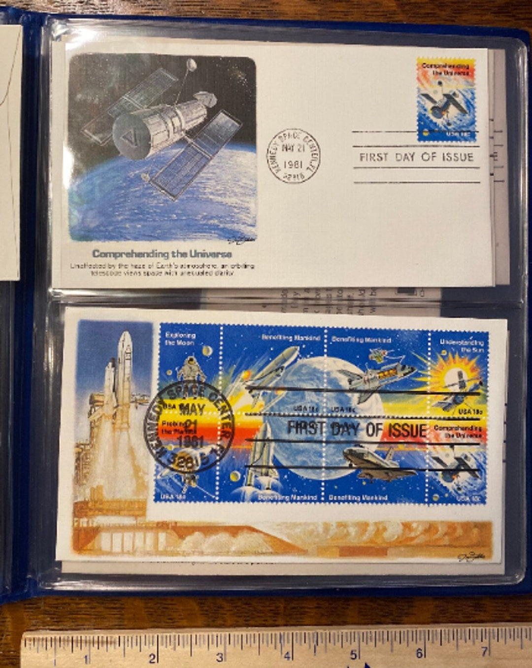 NASA Space USPS Stamps 1981 First Day Issue Collection Lot of 11, Album ...