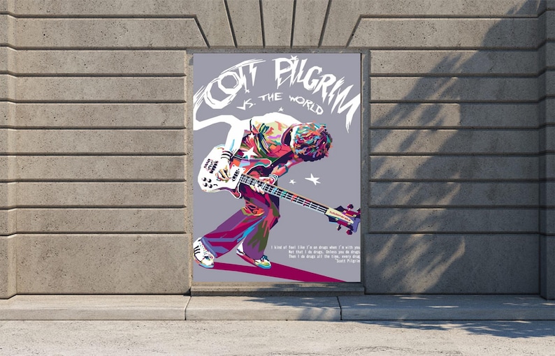 Scott Pilgrim Movie Poster, Art Prints, Home Decor,wall Art,bedroom ...