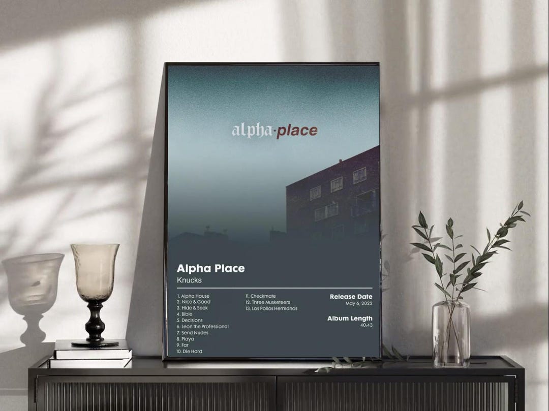 Alpha Place Inspired Album Poster Print Uk Hip Hop Wall Art Modern Rap ...