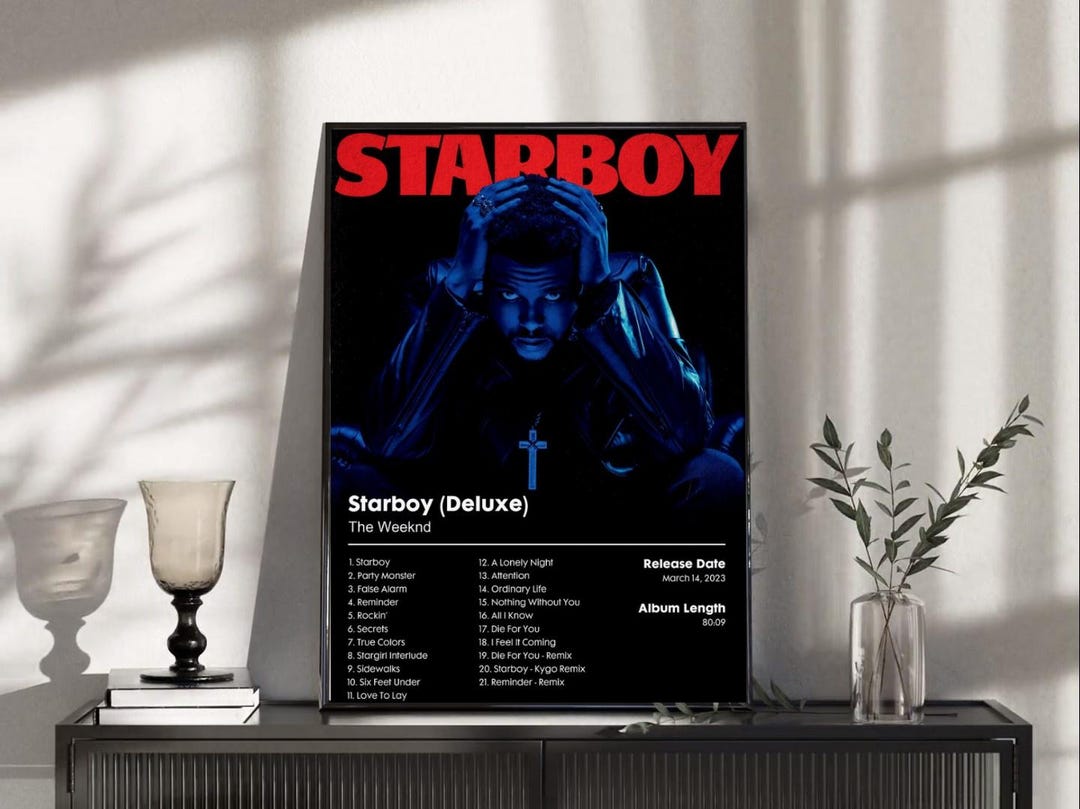 Starboy Deluxe Inspired Poster Album Style Wall Art Music Room Decor - Etsy