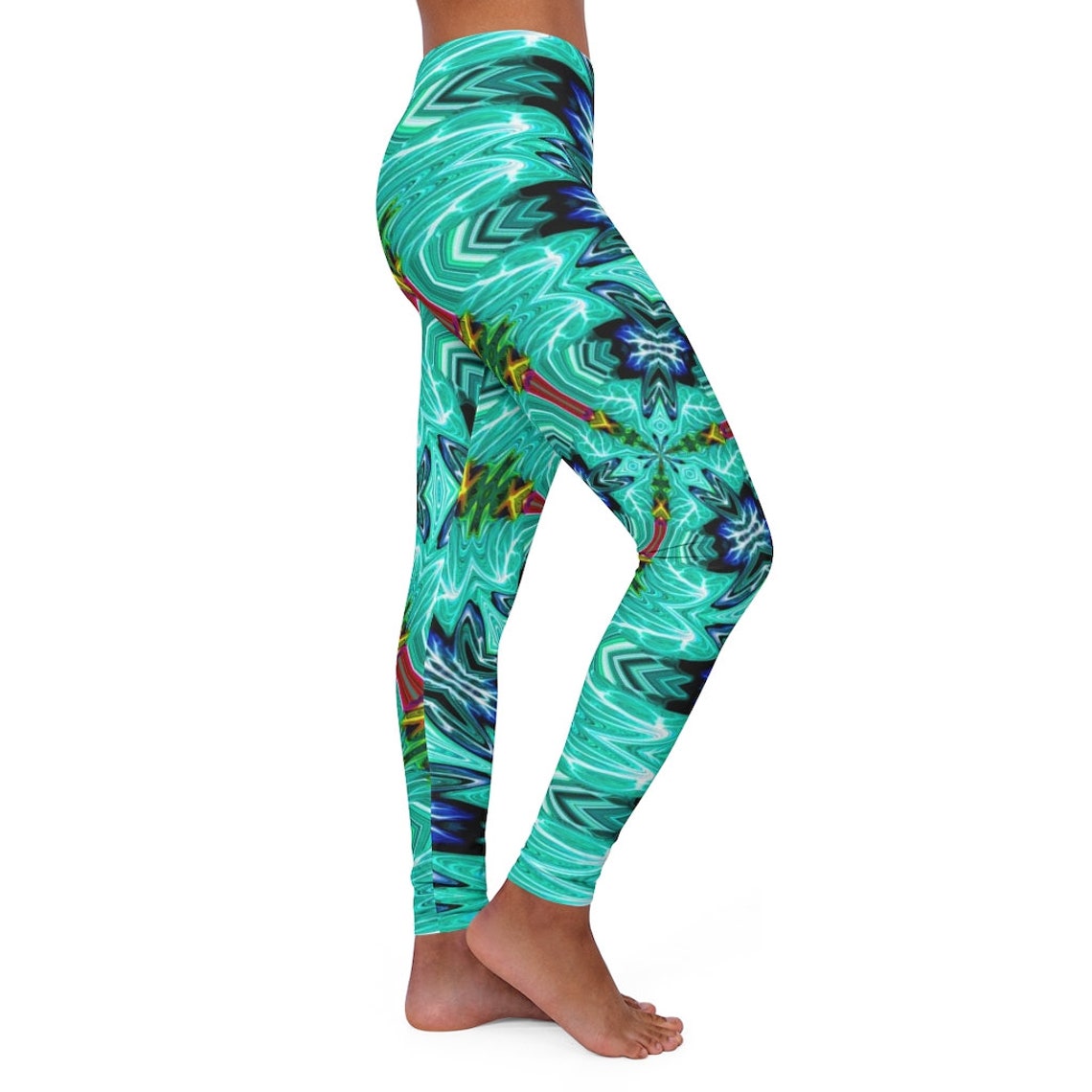 Women's Spandex Leggings, Rave Leggings, Festival Leggings, Printed ...