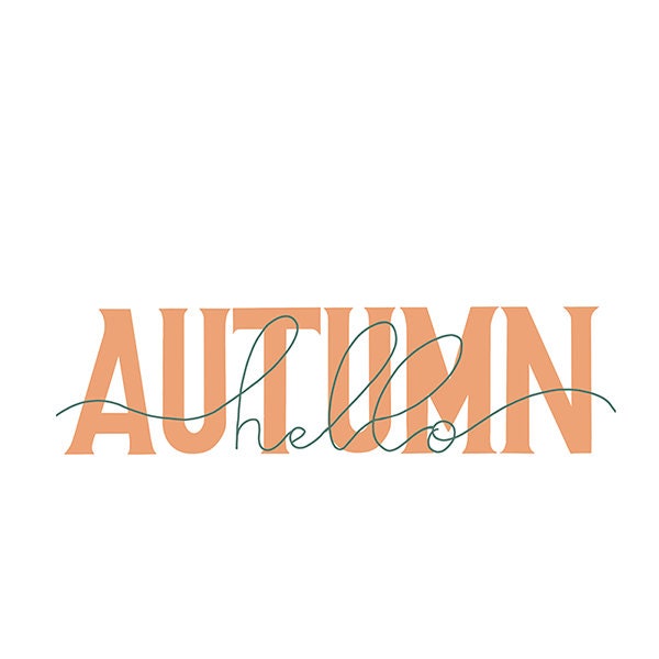 PRINTABLE Hello Autumn (B) - Hand Lettering 8x10 Wall Print - Etsy