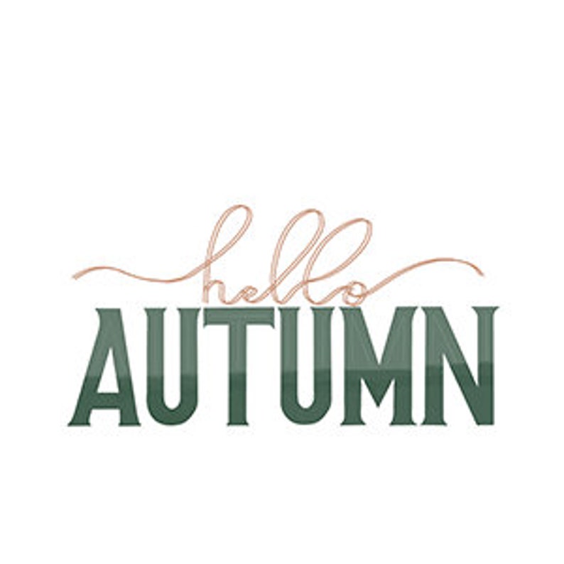 PRINTABLE Hello Autumn (A) - Hand Lettering 8x10 Wall Print - Etsy