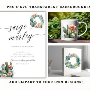 Watercolor Cactus Clipart Bundle, Watercolor Clipart, Cacti Clipart ...