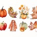 Watercolor Fall Decor Clipart, Fall Digital Paper, Watercolor Fall ...