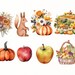 Watercolor Fall Decor Clipart, Fall Digital Paper, Watercolor Fall ...