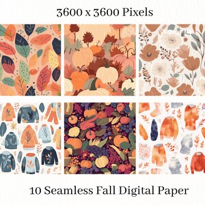 Watercolor Fall Decor Clipart, Fall Digital Paper, Watercolor Fall ...