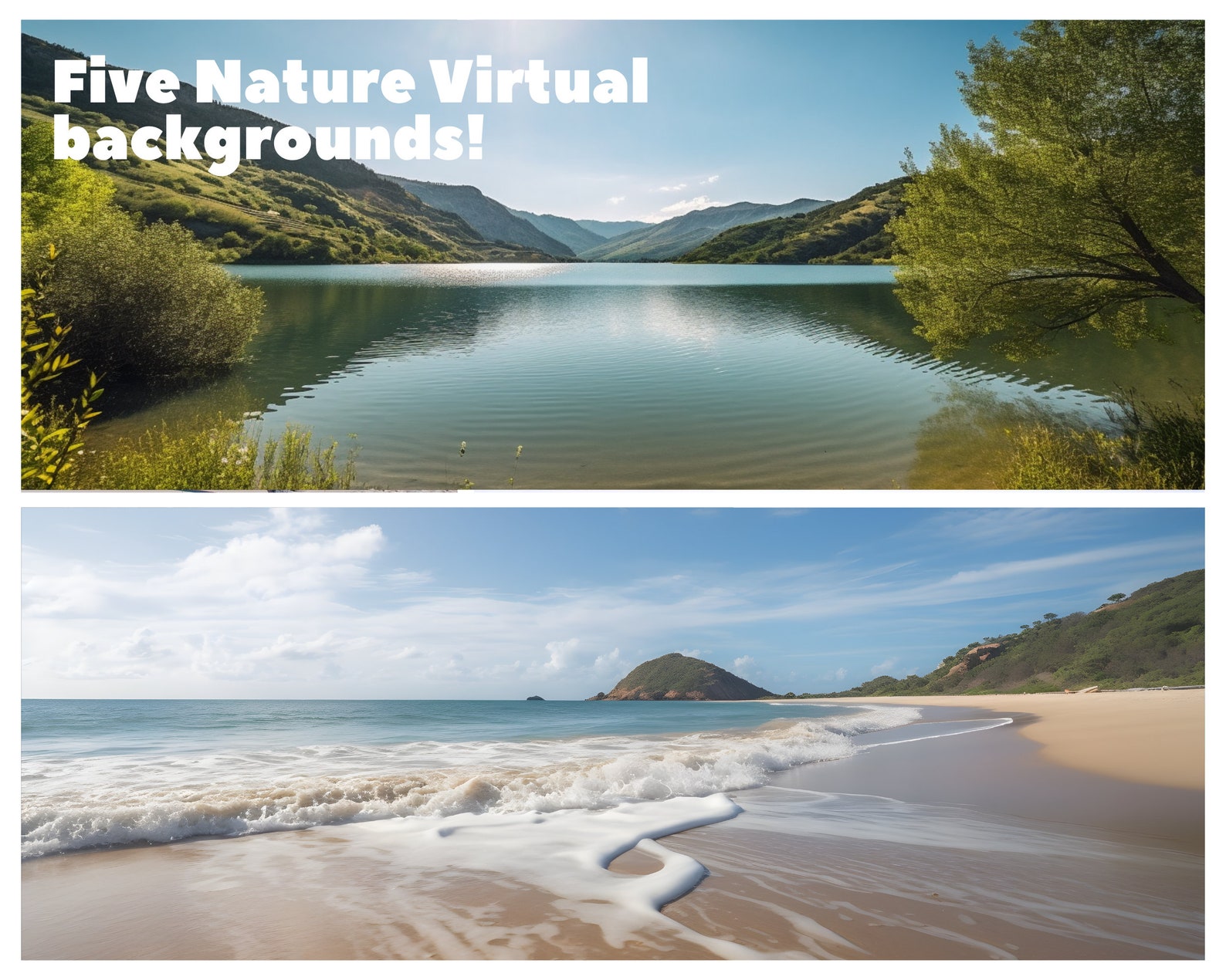 Nature Virtual Background, Microsoft Teams, Zoom, Skype, Google Meet ...
