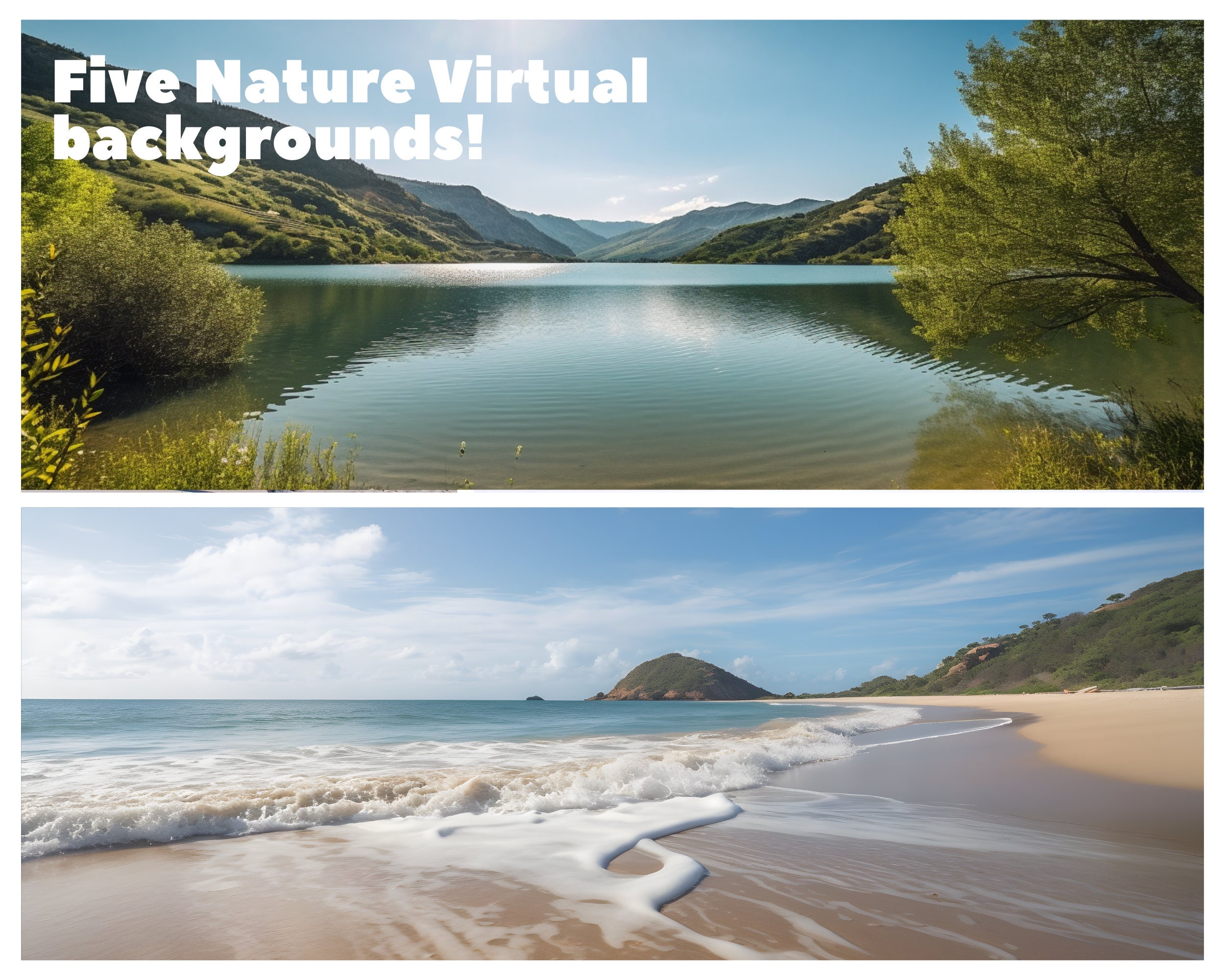 Nature Virtual Background, Microsoft Teams, Zoom, Skype, Google Meet ...