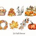 Watercolor Fall Decor Clipart, Fall Digital Paper, Watercolor Fall ...