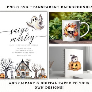 Halloween Clipart Bundle, Watercolor Clipart, Halloween Clipart ...