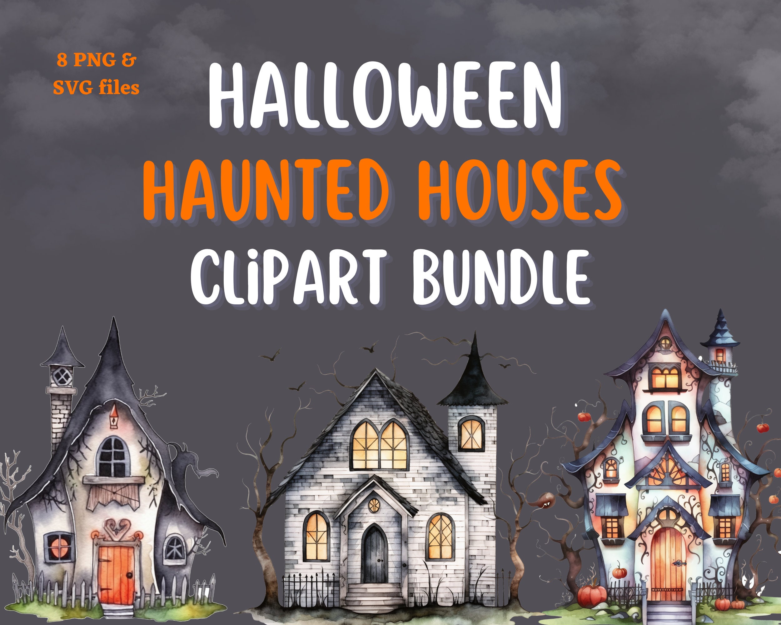 Halloween Haunted House Clip Art