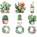 Watercolor Cactus Clipart Bundle, Watercolor Clipart, Cacti Clipart ...