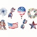 Watercolor 4th of July Clipart Bundle, PNG & SVG Files - Etsy