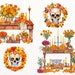 Dia De Los Muertos Clipart, Day of the Dead Clipart, Watercolor Clipart ...