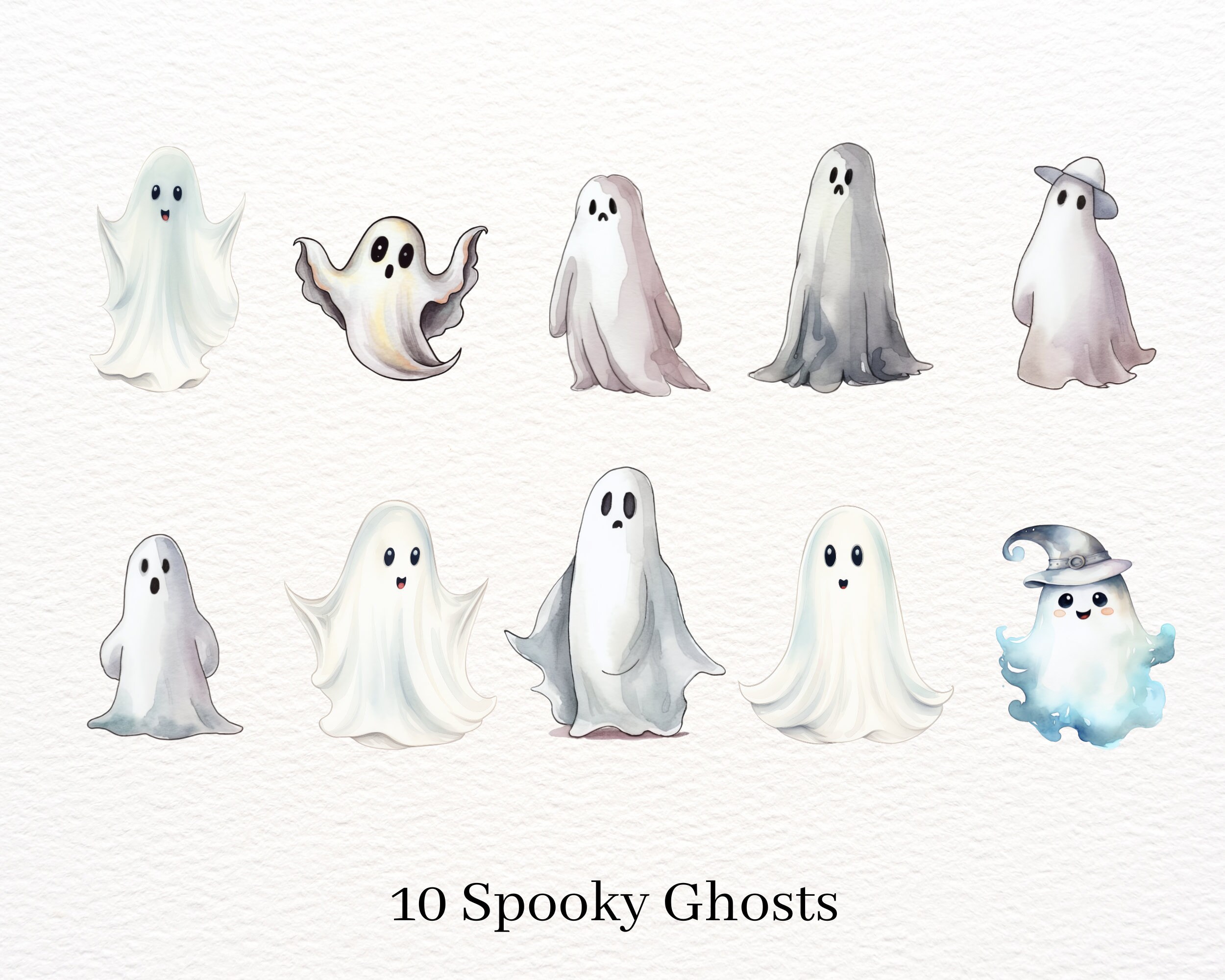 Halloween Clipart Bundle, Watercolor Clipart, Halloween Clipart ...