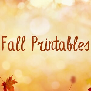 Fall and Autumn Printable Set - Etsy
