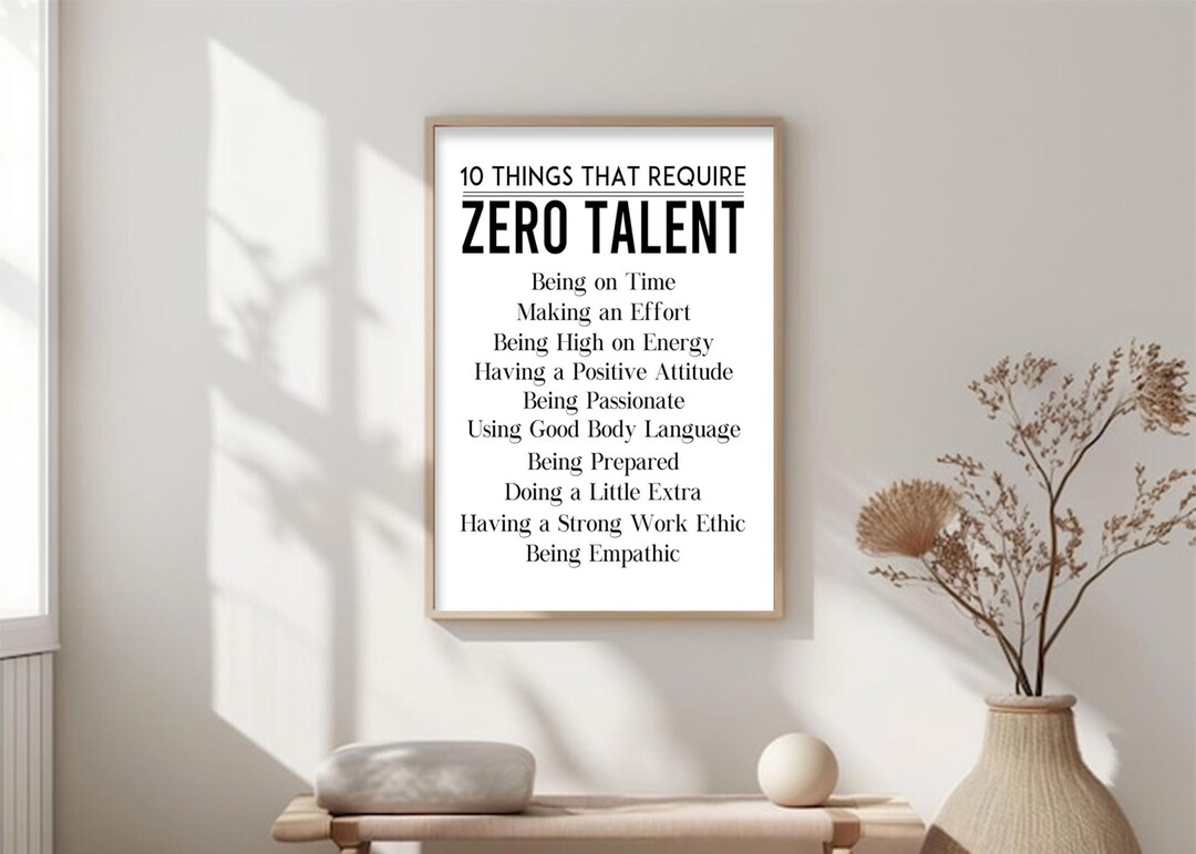 Poster Master 10 Things That Require Zero Talent Poster - Gift for Him ...