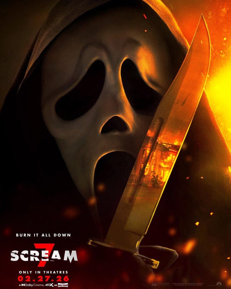 Scream 7 (2026) Movie Poster – Horror Film Wall Art - Cinematic Movie ...