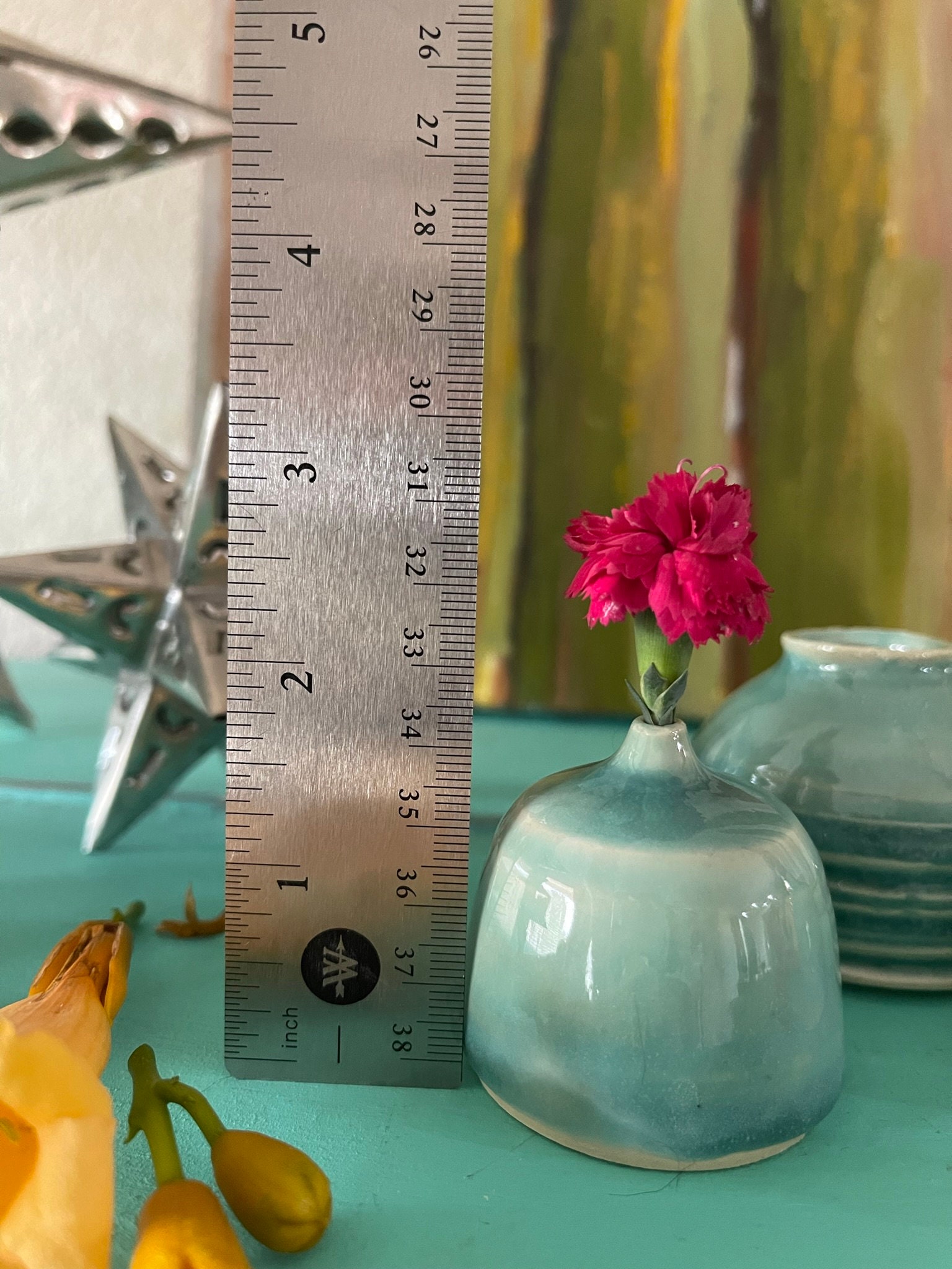 Small Vase Trio- Turquoise - Etsy