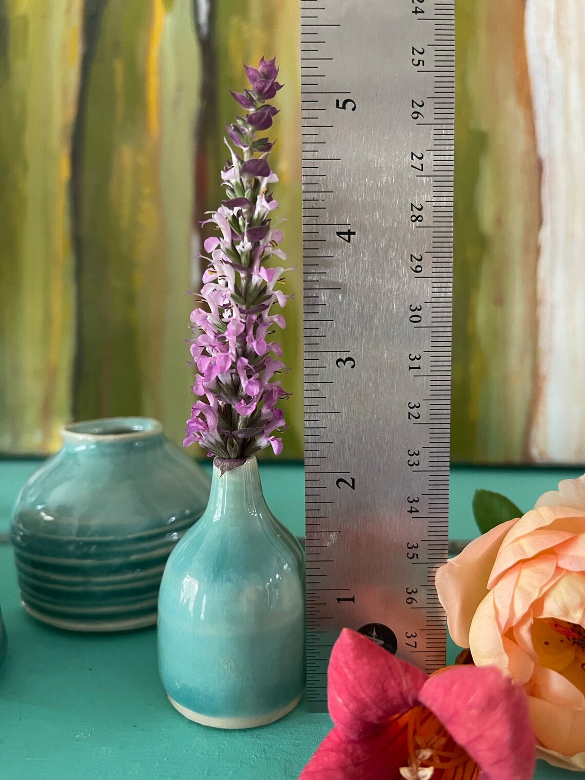 Small Vase Trio- Turquoise - Etsy