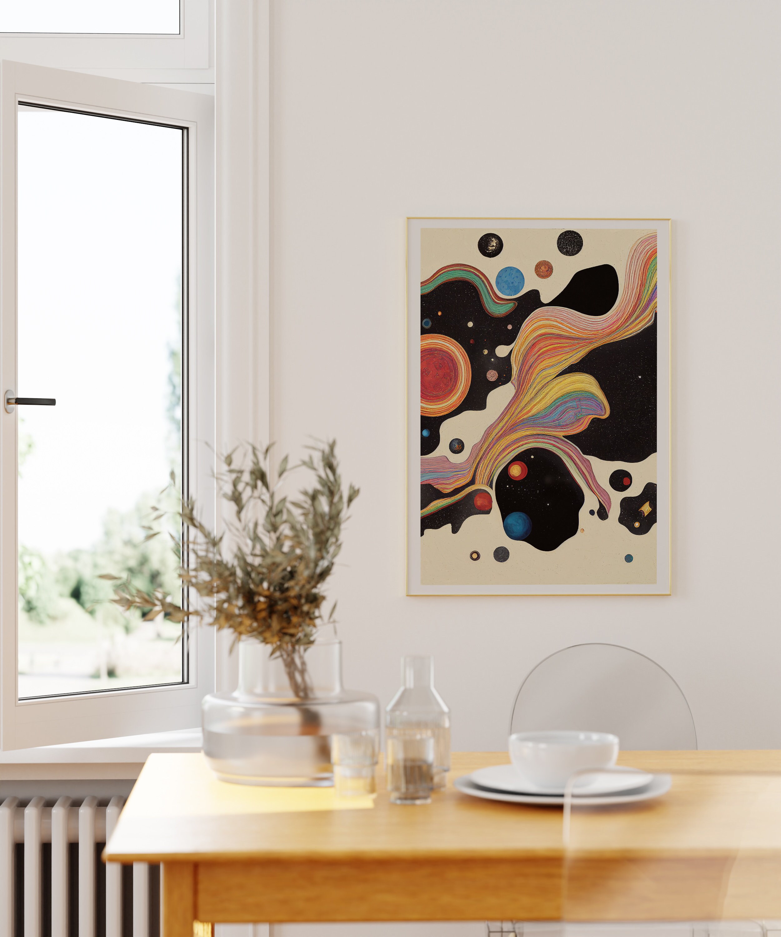 Whimsical Space Art Vintage Sci-fi Art Retro Futurism - Etsy