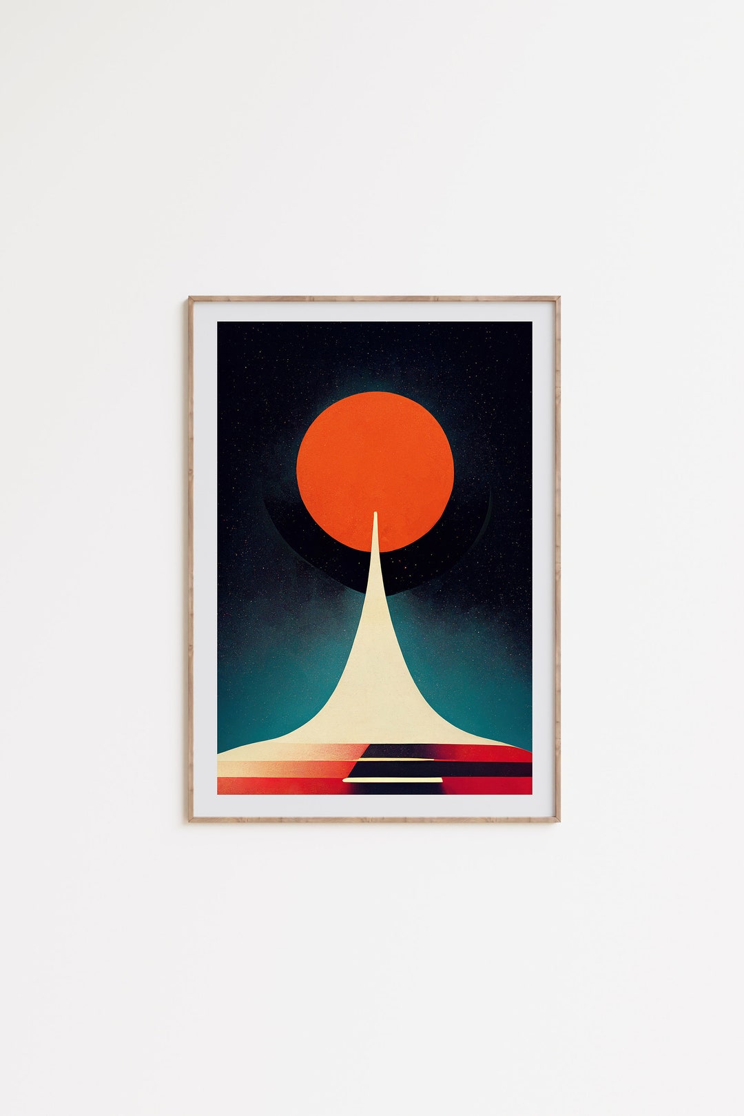 Orange Abstract Space Art, Vintage Sci-fi Art, Retro Science Fiction ...