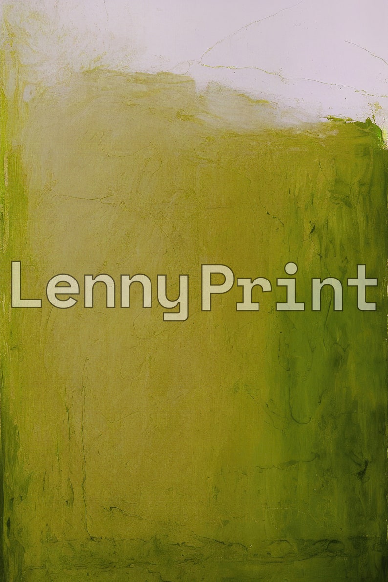 Chartreuse Abstract Art, Minimalist Print, Abstract Expressionism, Lime ...