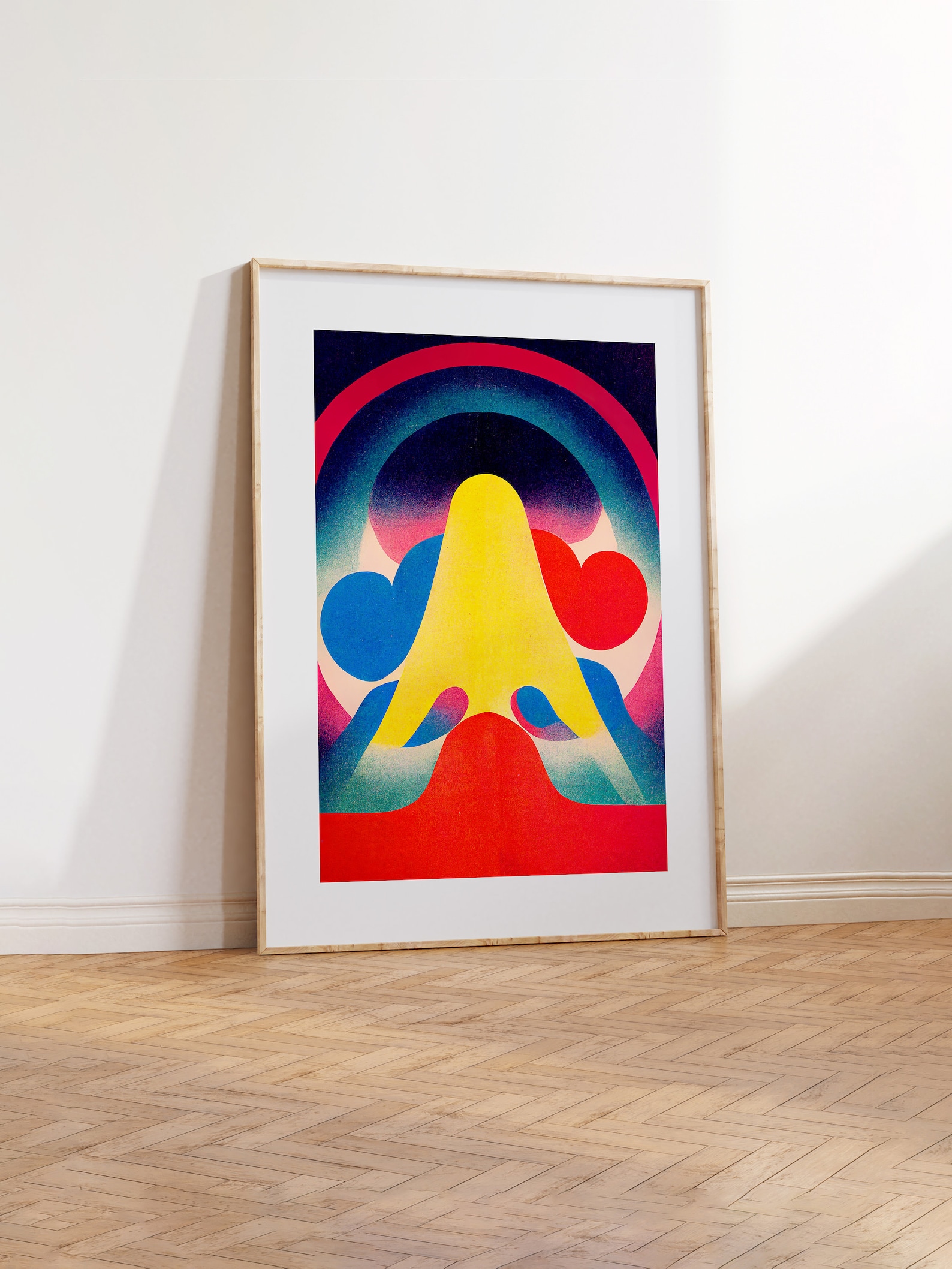 Primary Color Psychedelic Art | Graphic Retro Geometric | Psychedelic ...