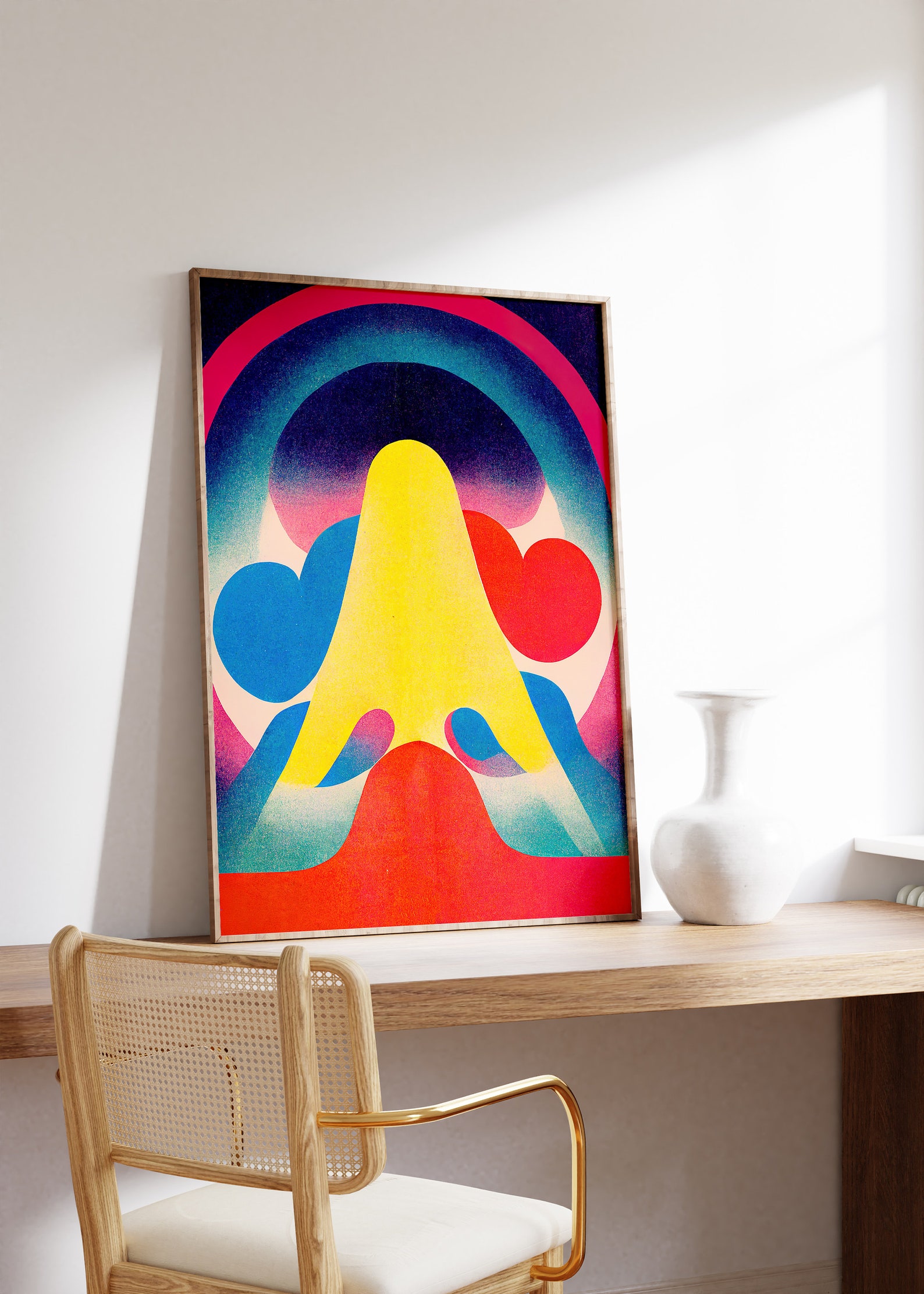 Primary Color Psychedelic Art | Graphic Retro Geometric | Psychedelic ...
